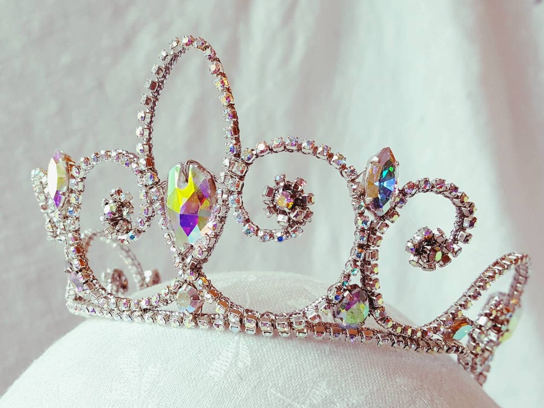 Silver Aurora Borealis Tiara With Diadem-- Sylvia- Nikiya- Snow- Myrtha ...