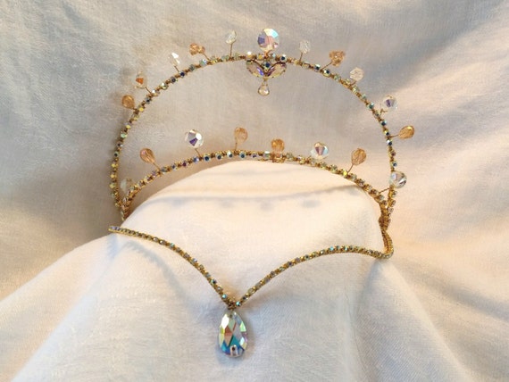 Gold Rhinestone Ballet Tiara Dawn Ready to Ship Ballet | Etsy
