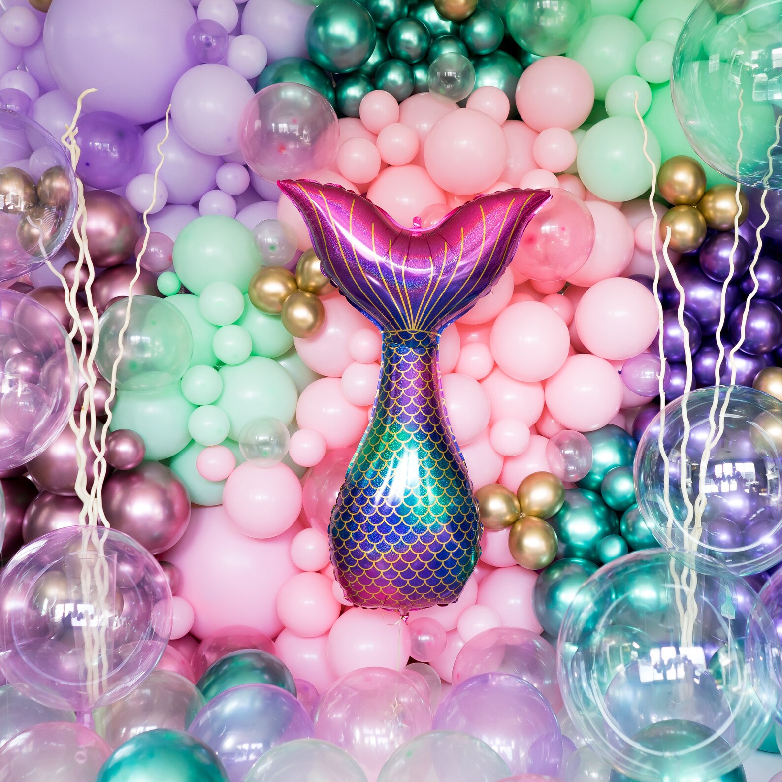 Mermaid Tail Holographic Balloon | Mermaid Party Decorations, Under the ...