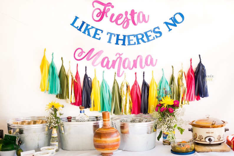 MOD FIESTA Party Box Multi-color Paper Tassels and Garland - Etsy