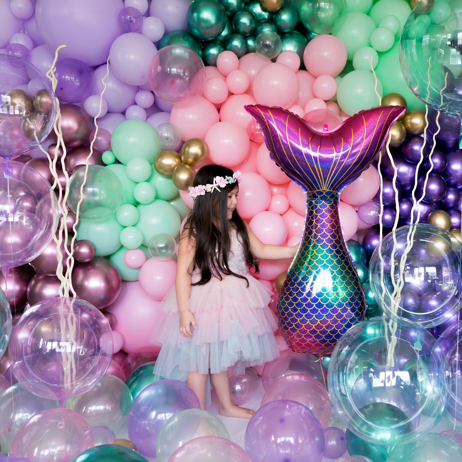 Mermaid Tail Holographic Balloon | Mermaid Party Decorations, Under the ...