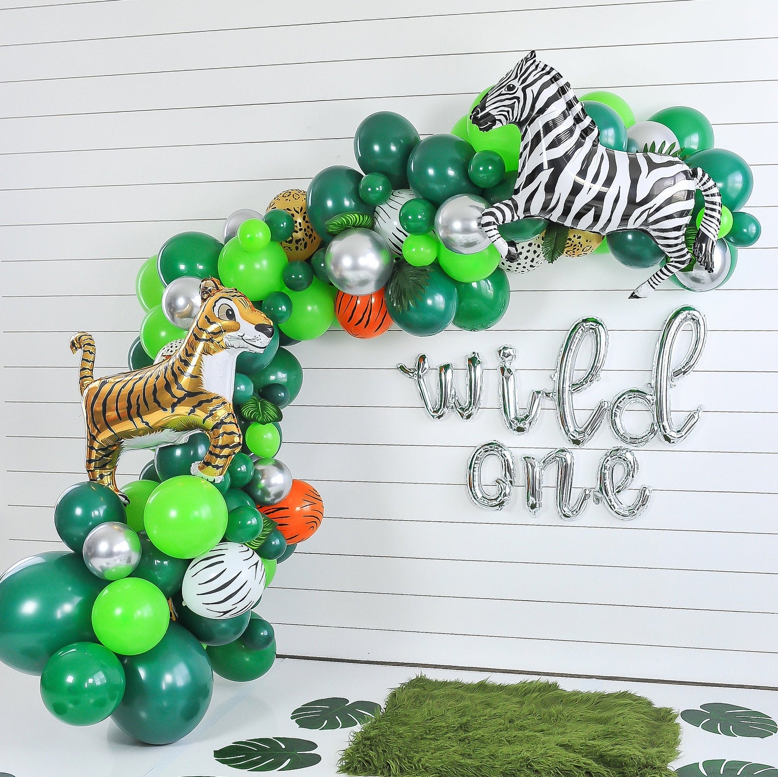 DIY Wild One Jungle Balloon Garland DIY Jungle Balloon Arch - Etsy