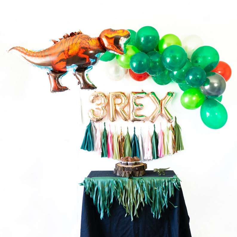 Rose Gold T-rex Green Pink Paper Tassel Garland 3rex - Etsy