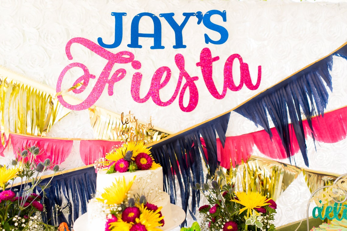 CUSTOM NAME FIESTA Party Box Multi-color Cinco De Mayo - Etsy