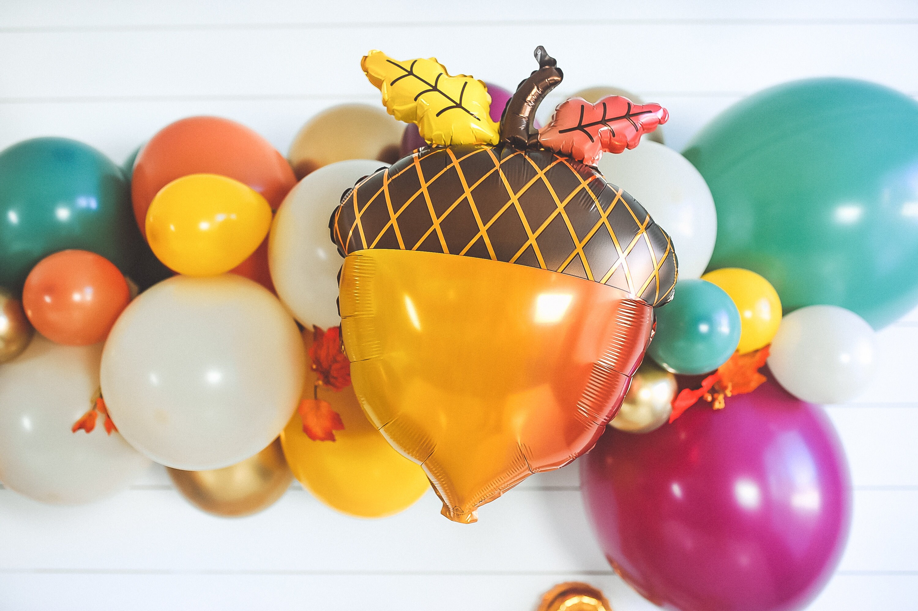 Fall Acorn Balloon Thanksgiving Decor Thankful Give - Etsy