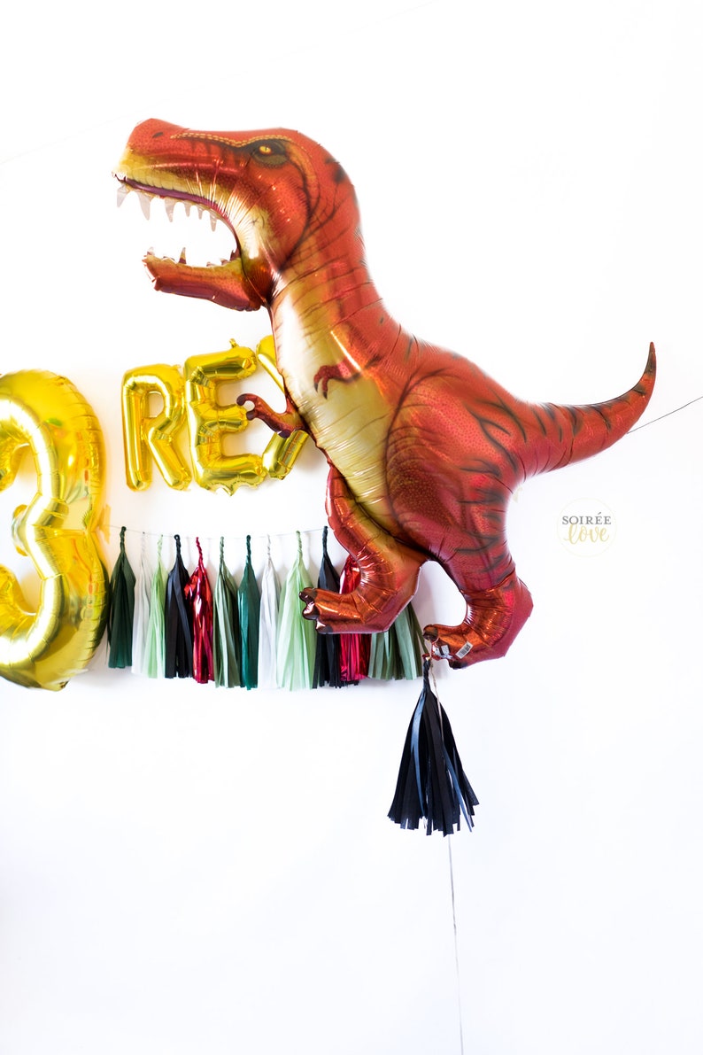 THREE REX Balloon Party Box 3 Rex Dinosaur Balloon T-rex - Etsy