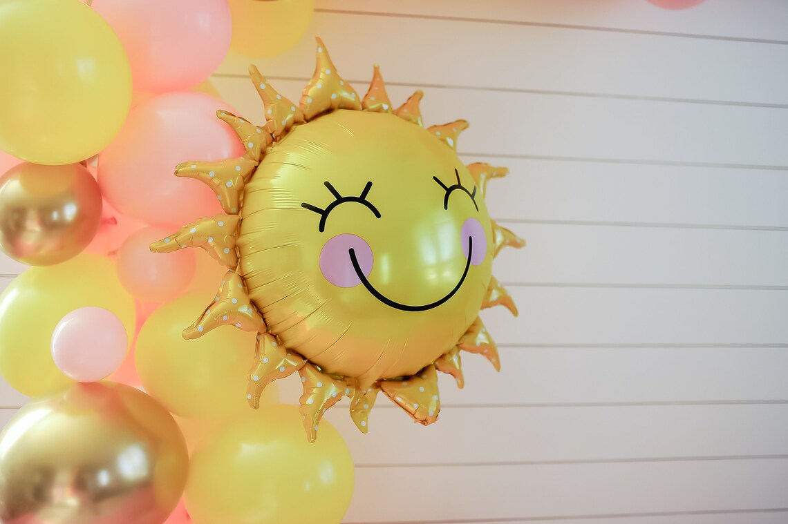 Happy Sunshine Balloon Summer Birthday Party Decorations | Etsy
