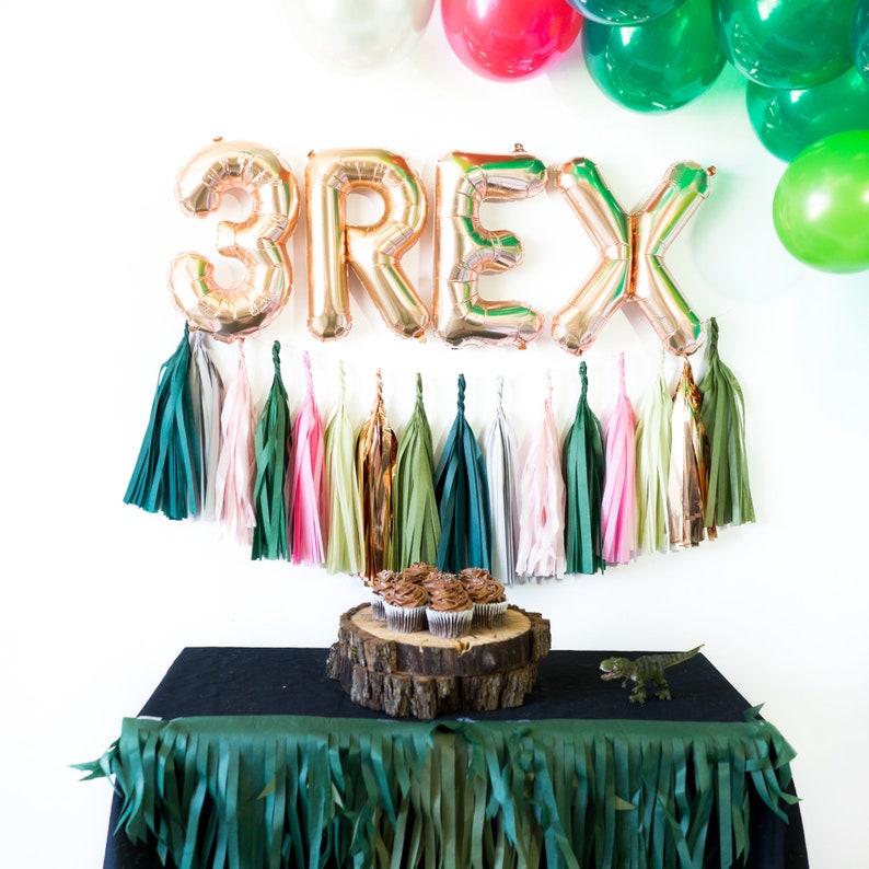 3REX Balloon Tassel Party Box | 3 Rex, Dinosaur Balloon, T-rex ...