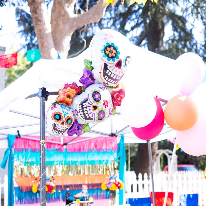 Dia De Los Muertos Sugar Skull Balloon | Day of the Dead Fiesta, Multi ...