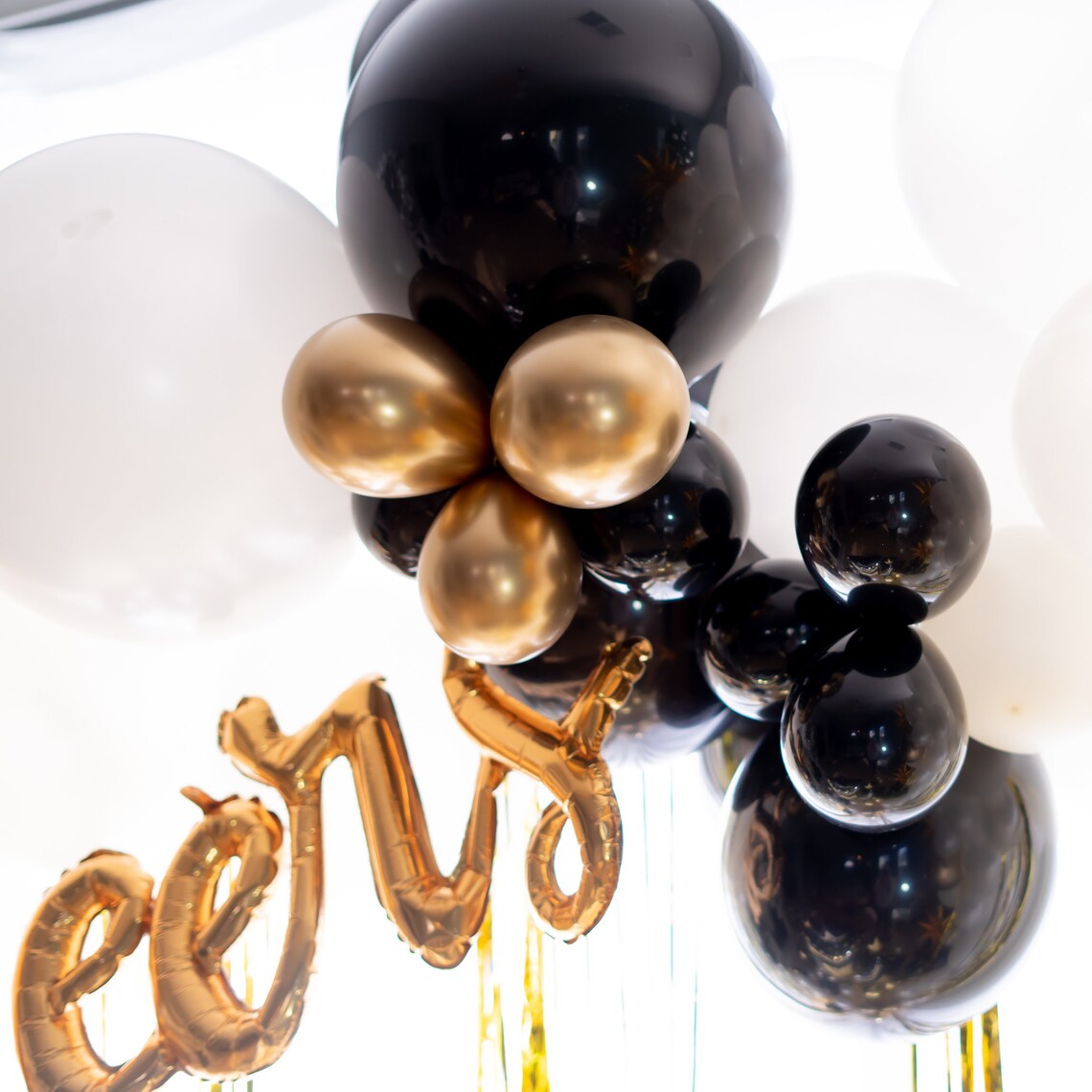 DIY Grad Cheers Balloon Garland DIY Gold Black Balloon Arch - Etsy