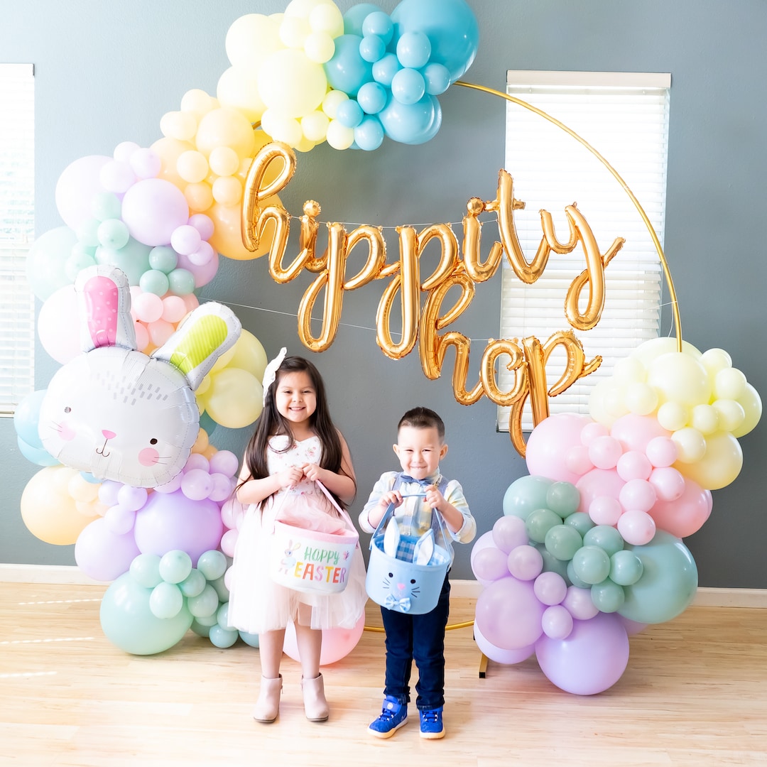 DIY Easter Balloon Garland | DIY Pastel Balloon Arch, Easter Party ...