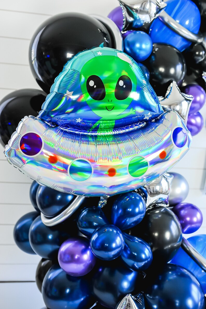 Space Alien Spaceship Balloon Galaxy Blast off Space - Etsy