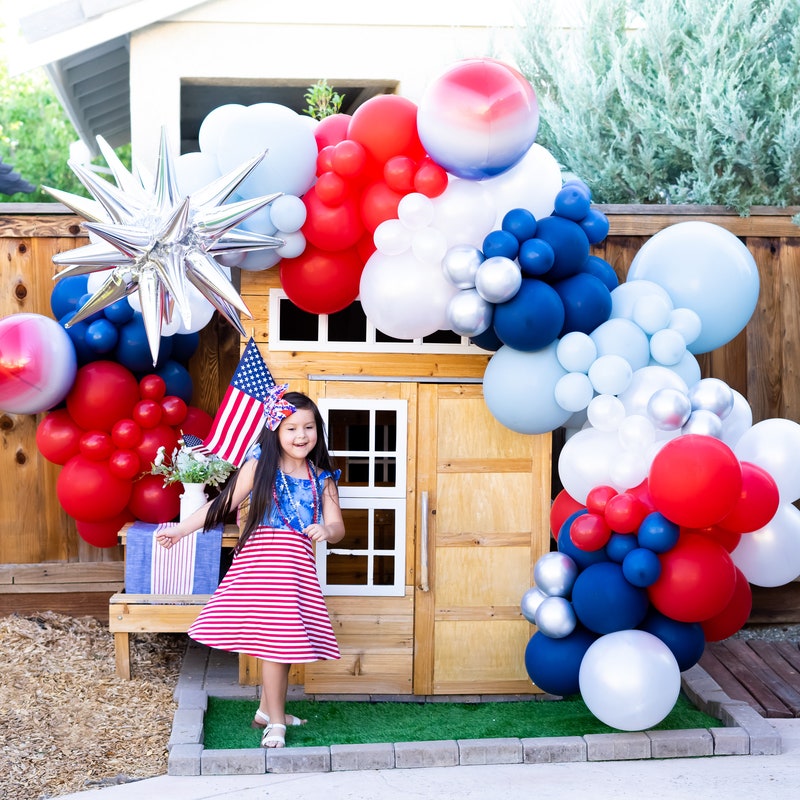 Red, White and Blue Balloon Arch - Etsy