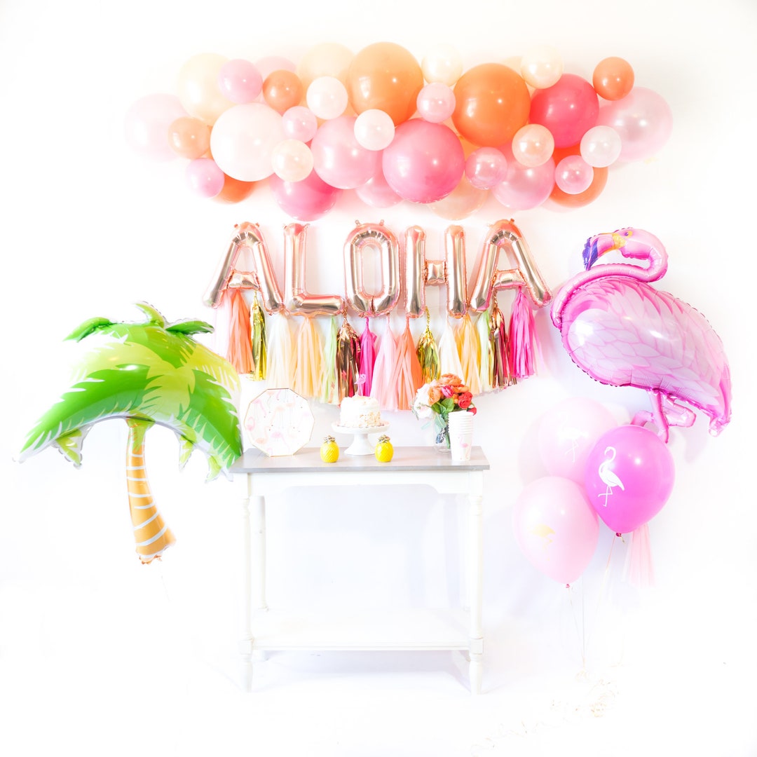 Aloha Flamingle Balloon Tassel Party Box | Flamingo Bridal Shower Decor ...