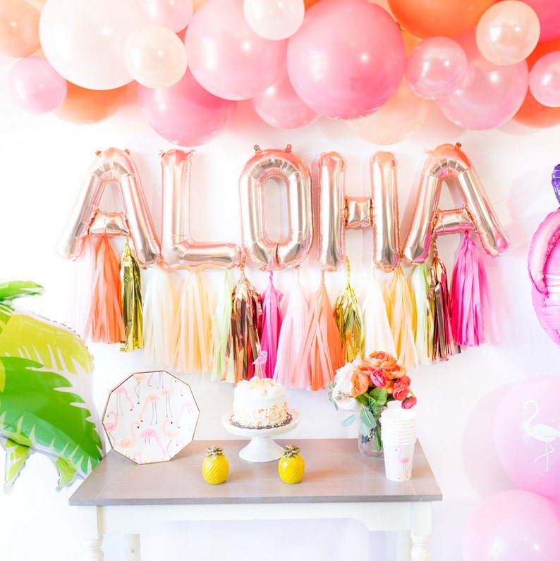 CUSTOM BALLOON BANNER | Foil Letter Balloon, Balloon Garland, Metallic ...