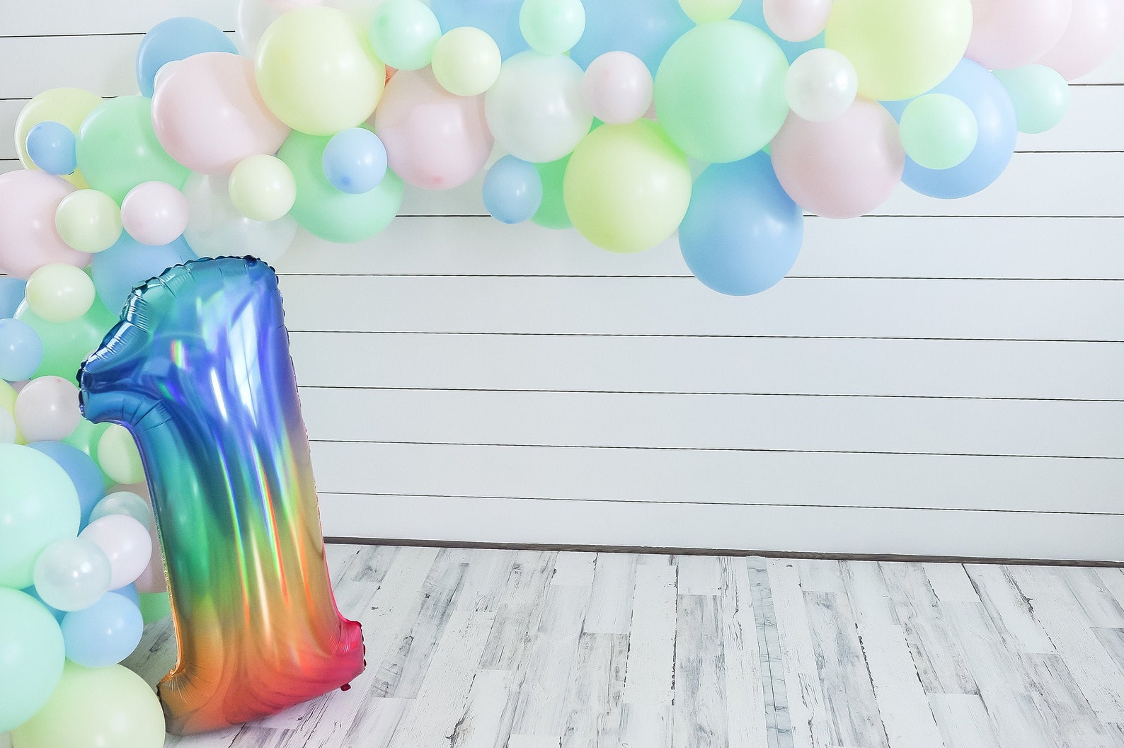 Holographic Rainbow Balloon Number | Giant Balloon Number, First ...