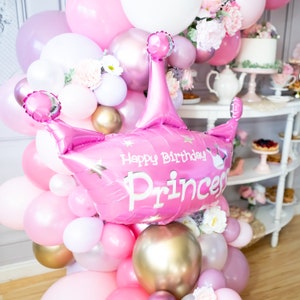 Princess Crown Balloon | Birthday Princess Party Decorations, Pink ...