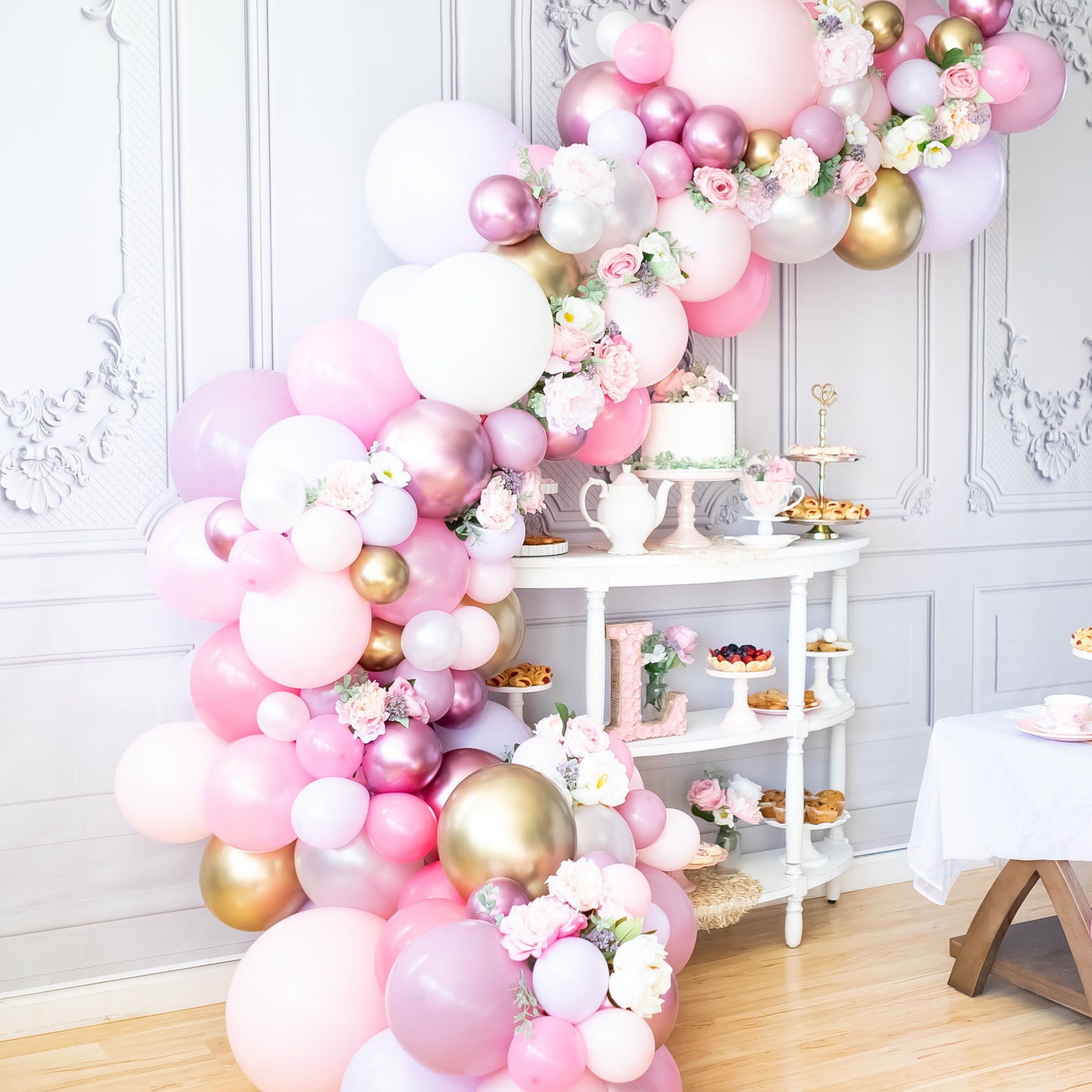 DIY Princess Tea Balloon Garland | Tea for Two Party Decorations ...