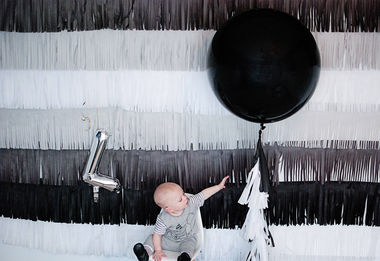 DIY CUSTOM FIESTA Fringe Backdrop | Black Rose Gold Paper Photo, Taco ...