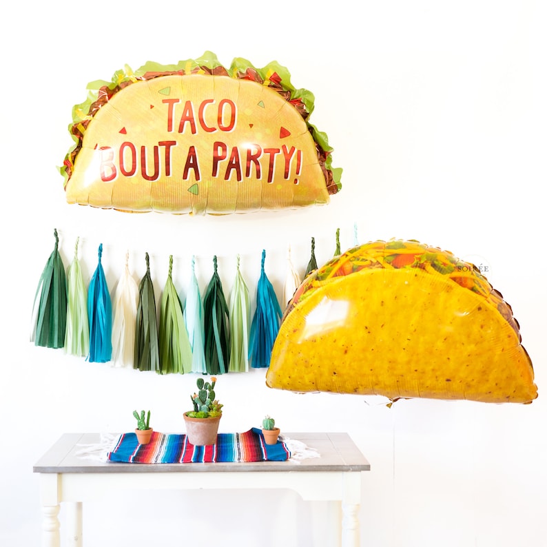Taco Balloon Taco Twosday Taco Party Cinco De Mayo Fiesta - Etsy