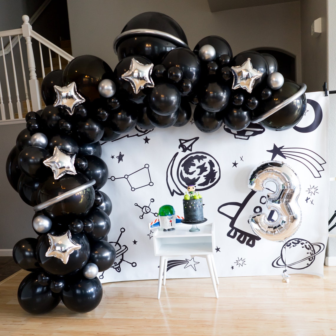 DIY Space Balloon Garland Galaxy Blast off Space Birthday - Etsy