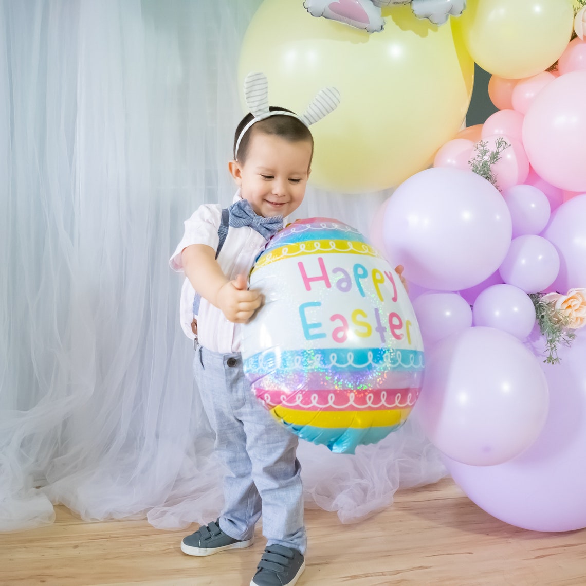 Easter Egg Balloon | Easter Party Balloon Decorations, Somebunny is One ...