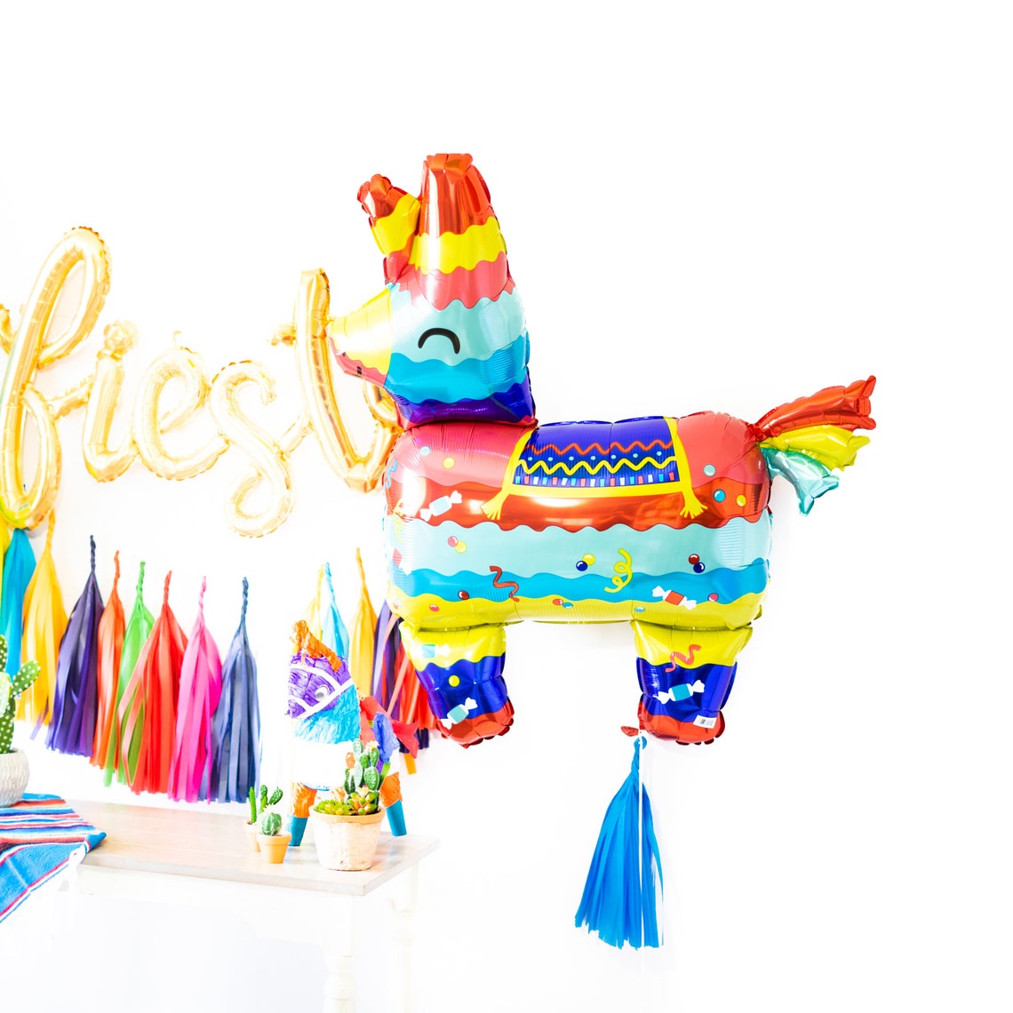 Donkey Pinata Balloon | Fiesta Party Decor Balloon, Cactus Balloon ...