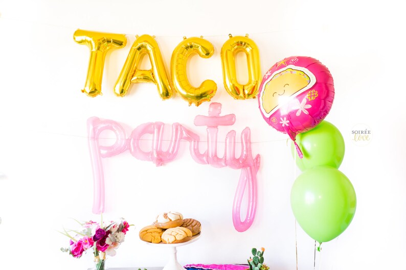 TACO PARTY Balloon Party Box Taco Garland Banner Cinco De - Etsy