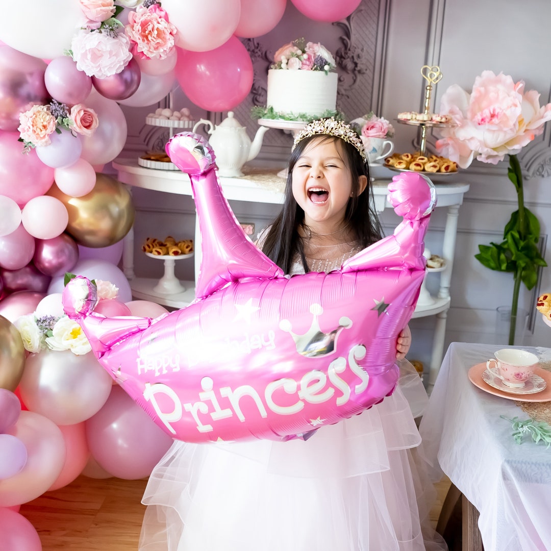Princess Crown Balloon | Birthday Princess Party Decorations, Pink ...