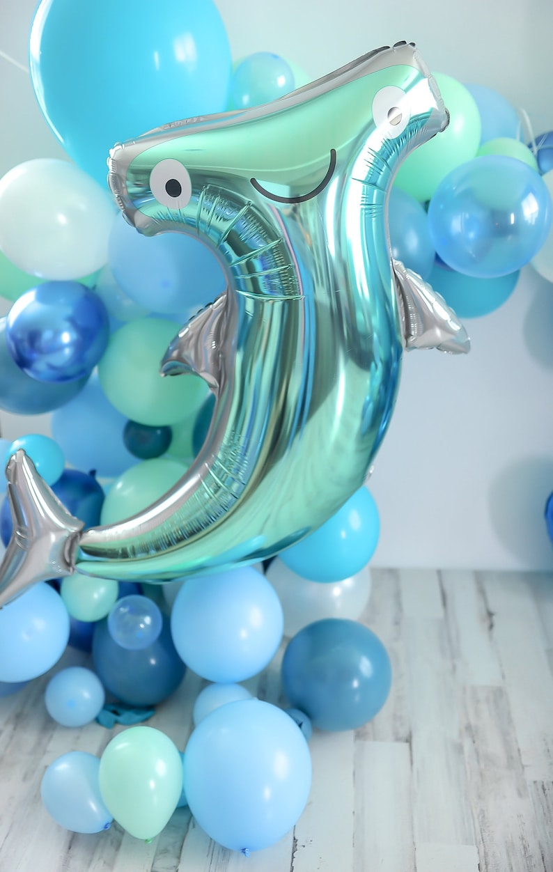 Hammerhead Shark Balloon | Shark Birthday Party Decorations, Shark ...