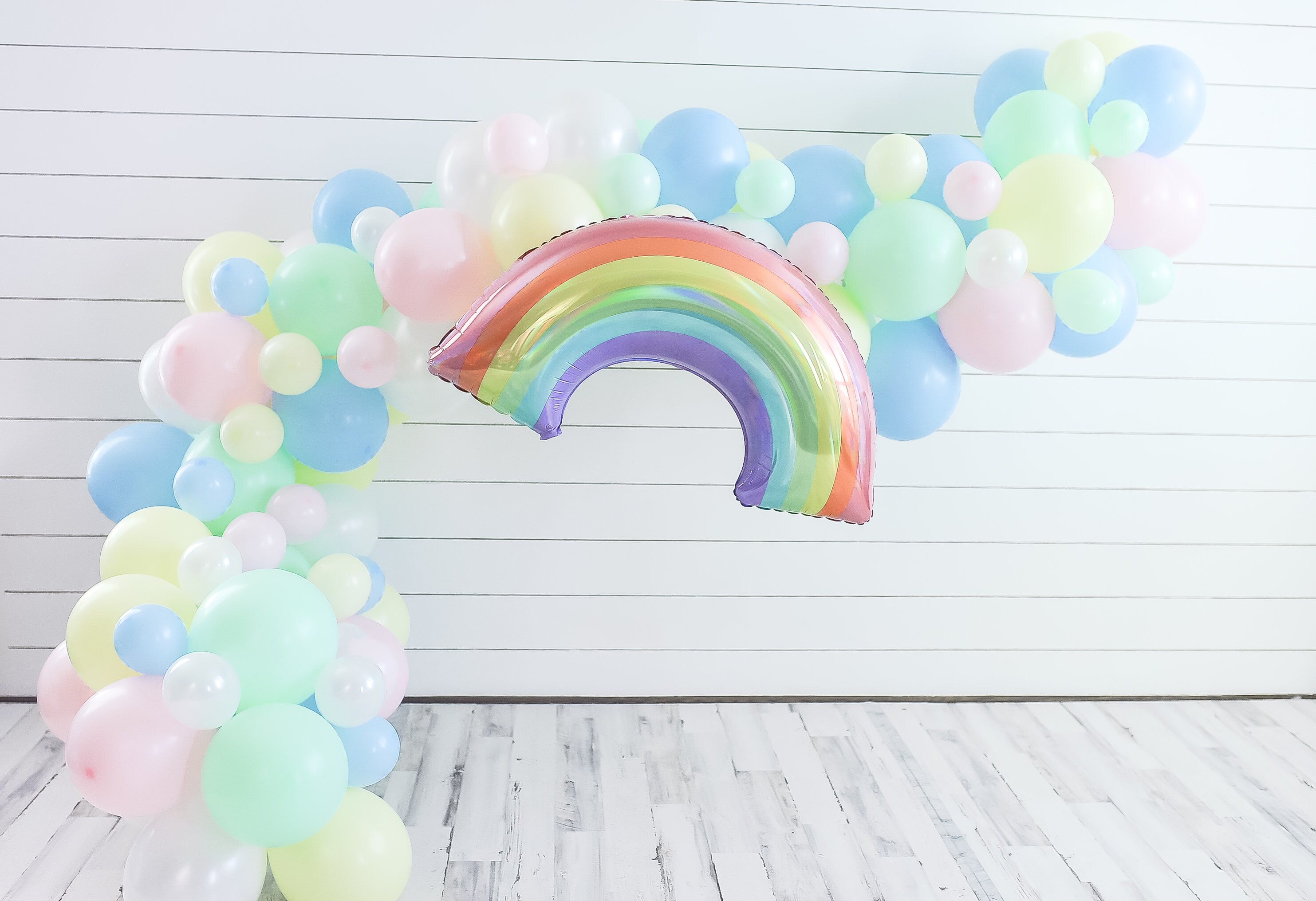 Diy Pastel Rainbow Balloon Garland Diy Rainbow Balloon Arch Etsy