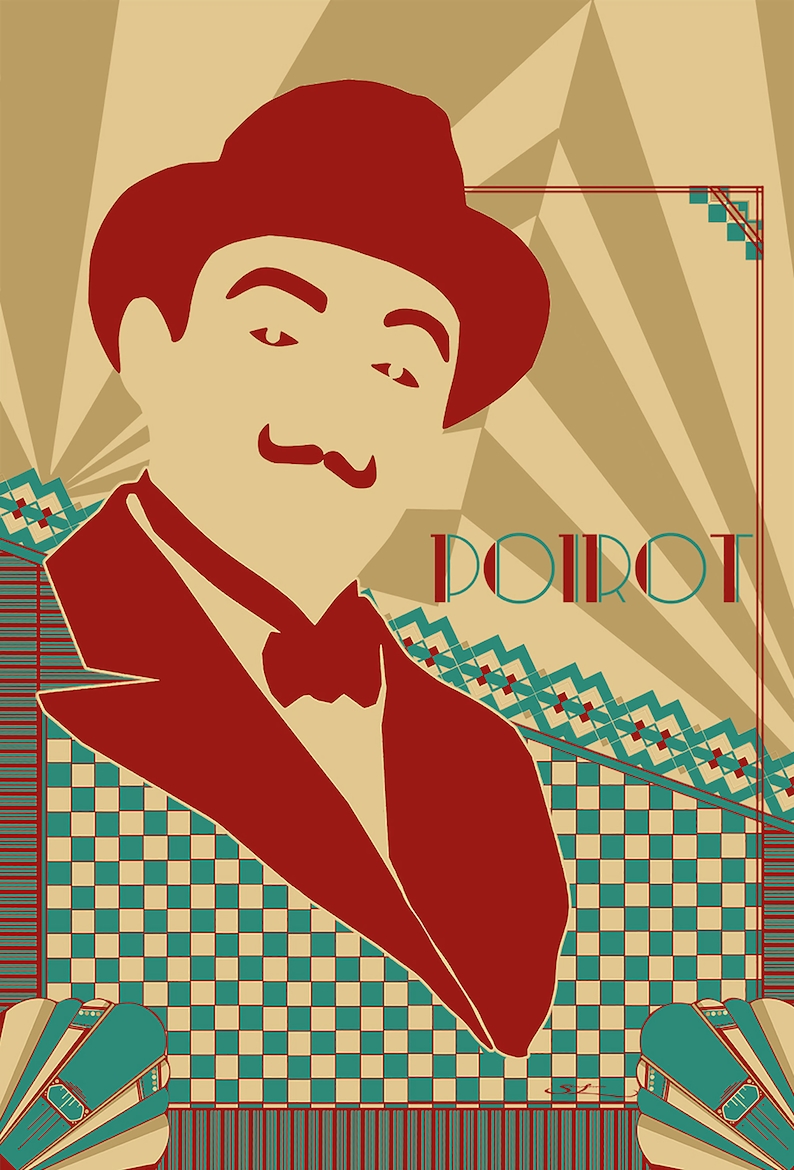 Agatha Christie's Poirot: Graphic Prints | Etsy