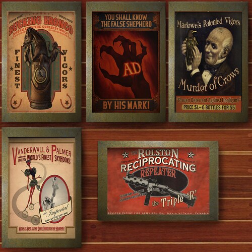 Bioshock Infinite Vigors Etched Shot Glass Set of 8 Fan Art - Etsy