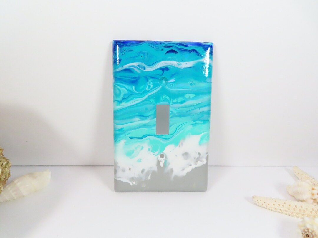 Painted Lightswitch Cover Abstract Beach Switch Plate - Etsy