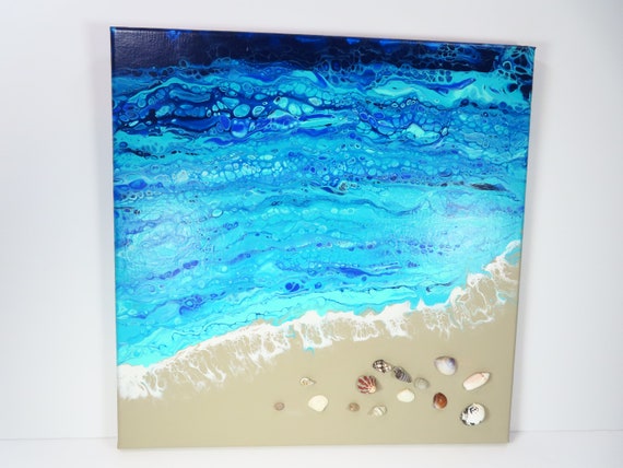Lienzo De Pinturas De Conchas Marinas Dos Conchas De Mar Pintura