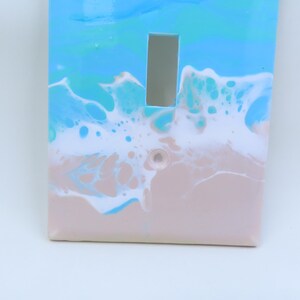 Painted Ocean Switchplate, Handpainted Lightswitch Cover, Abstract ...