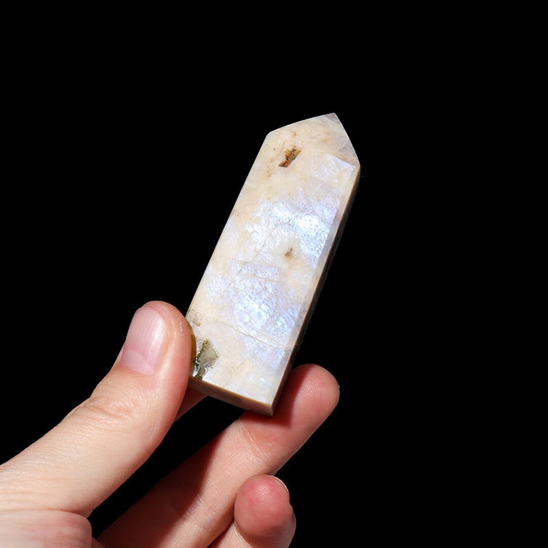Moonstone Tower Point Natural Crystal Moonstone Point Gemstone - Etsy
