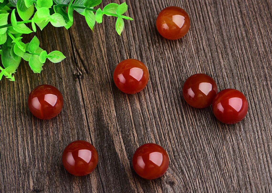 Red Agate Ball Natural Agate Sphere About 20mm Healing Crystal | Etsy
