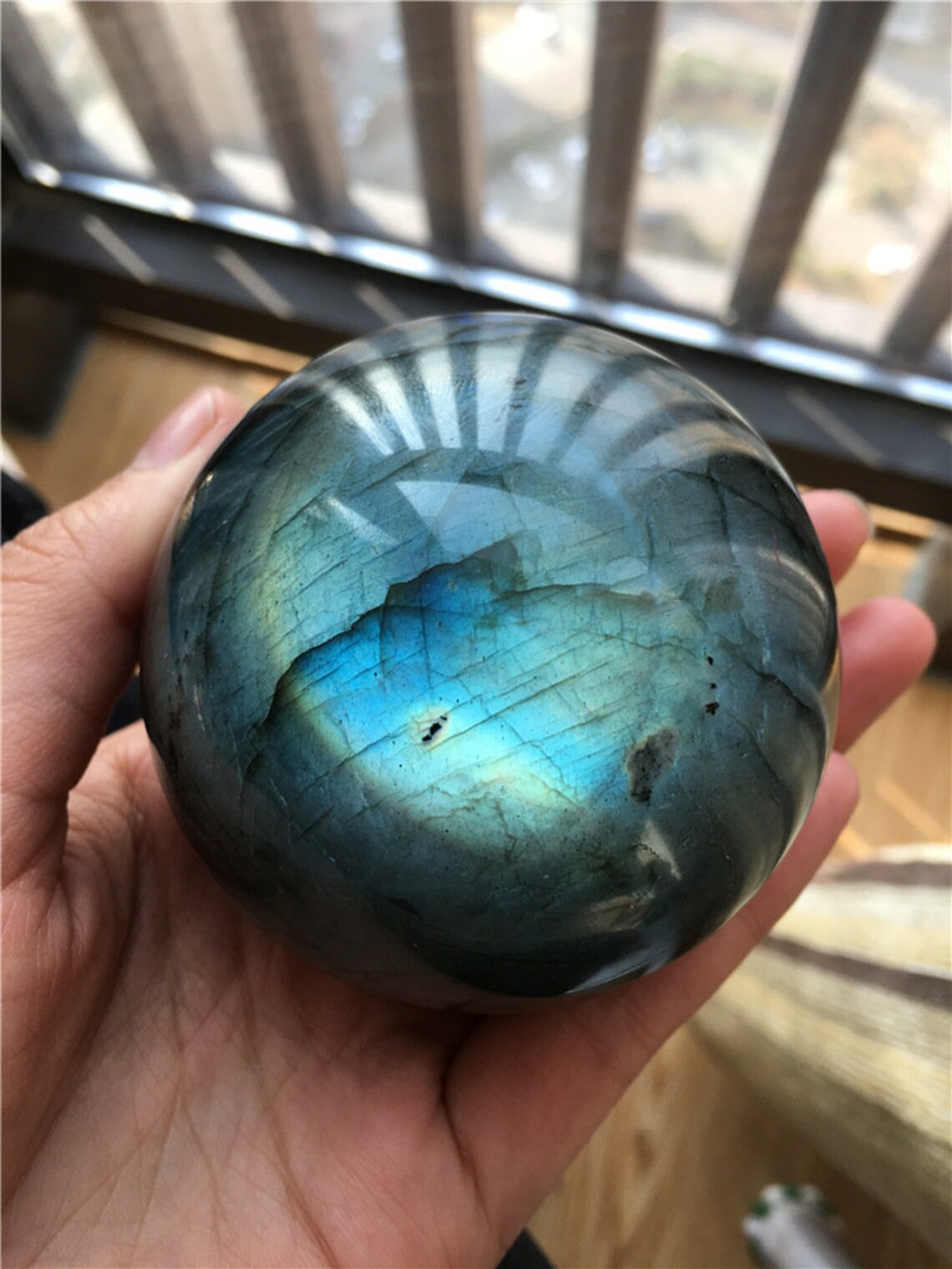 Labradorite Sphere Ball Natural Crystal Ball Sphere - Etsy