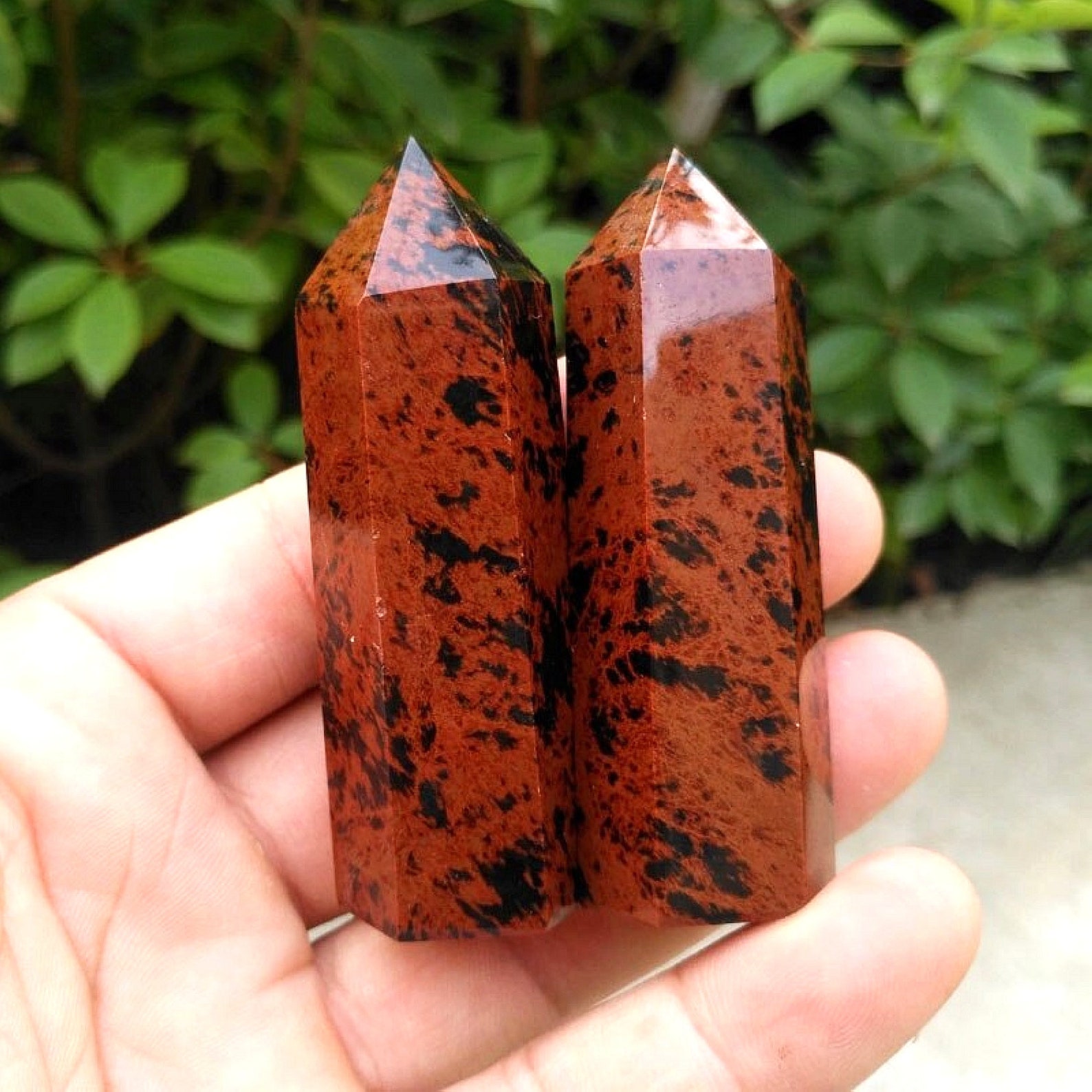 Obsidian Point Natural Red Obsidian Crystal Tower Red Obsidian - Etsy