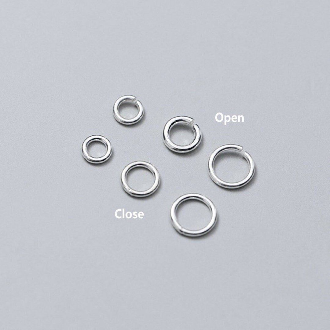 20 Pcs 925 Sterling Silver Open Jump Ring 22 Gauge 925 Silver Closed Jump Rings Bulk Lots 3mm ...