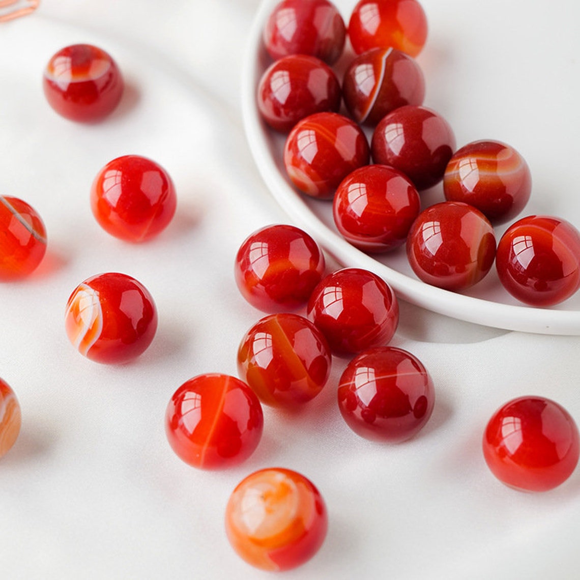 Red Agate Ball Natural Agate Sphere About 20mm Healing Crystal - Etsy