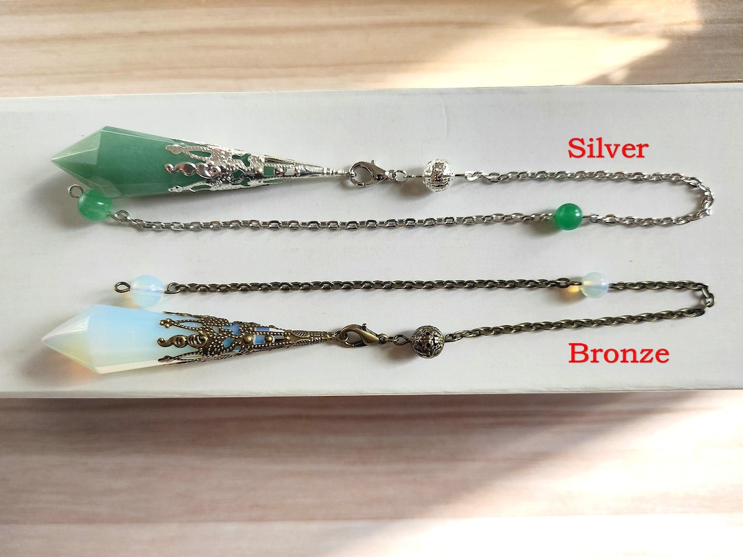 Crystal Pendulum Dowsing Tool Gemstone Pendulum Aventurine Rose Quartz ...