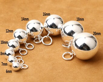 Sterling Silver Ball Charms, Sterling Ball Charms, 925 Silver Ball ...
