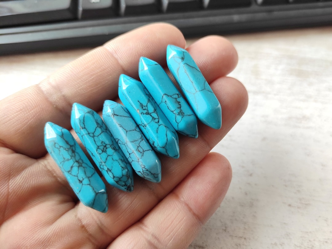 Buy Blue Turquoise Crystal Double Terminated Point Tower Turquoise ...