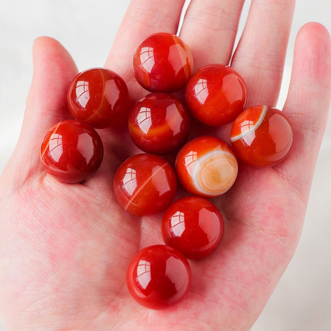 Red Agate Ball Natural Agate Sphere About 20mm Healing Crystal - Etsy