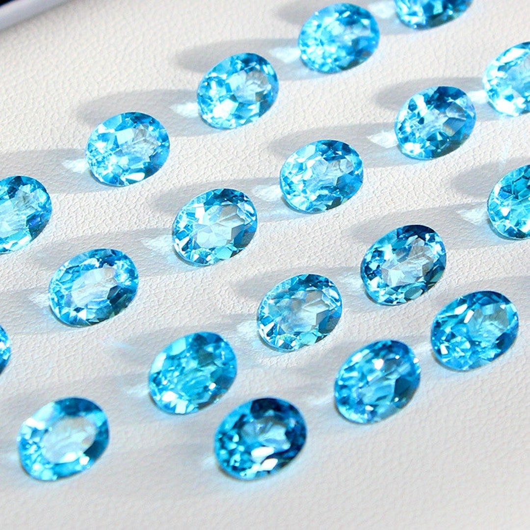 Topaze bleue gemme ovale topaze bleue suisse pierre lâche VVS plus de ...