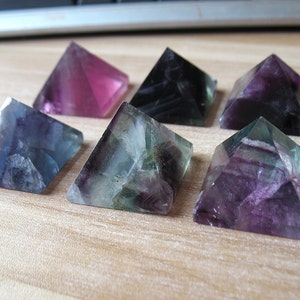 Rainbow Fluorite Pyramid Crystal Quartz Pyramid Natural - Etsy