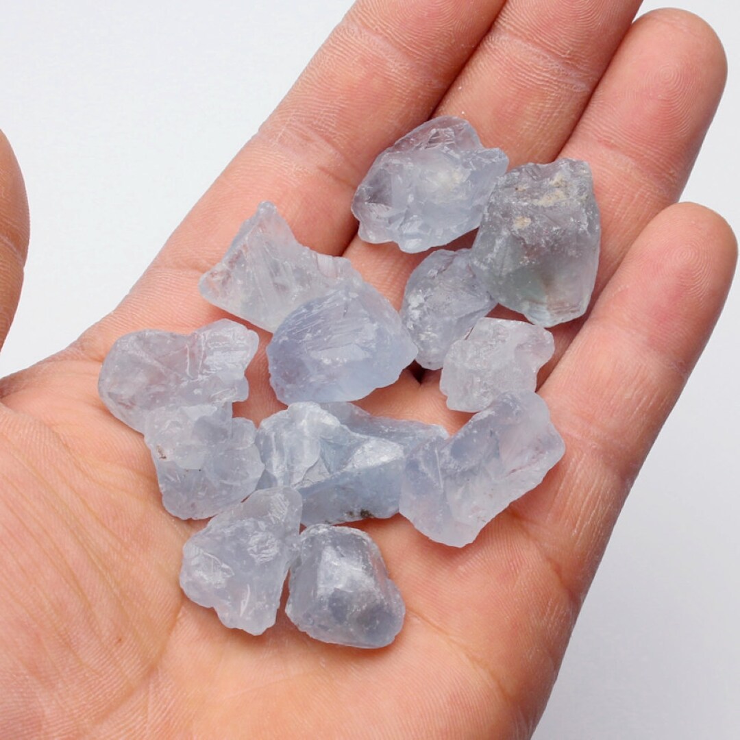 Raw Celestite Crystal Stone Small Natural Blue Celestite Crystal for ...