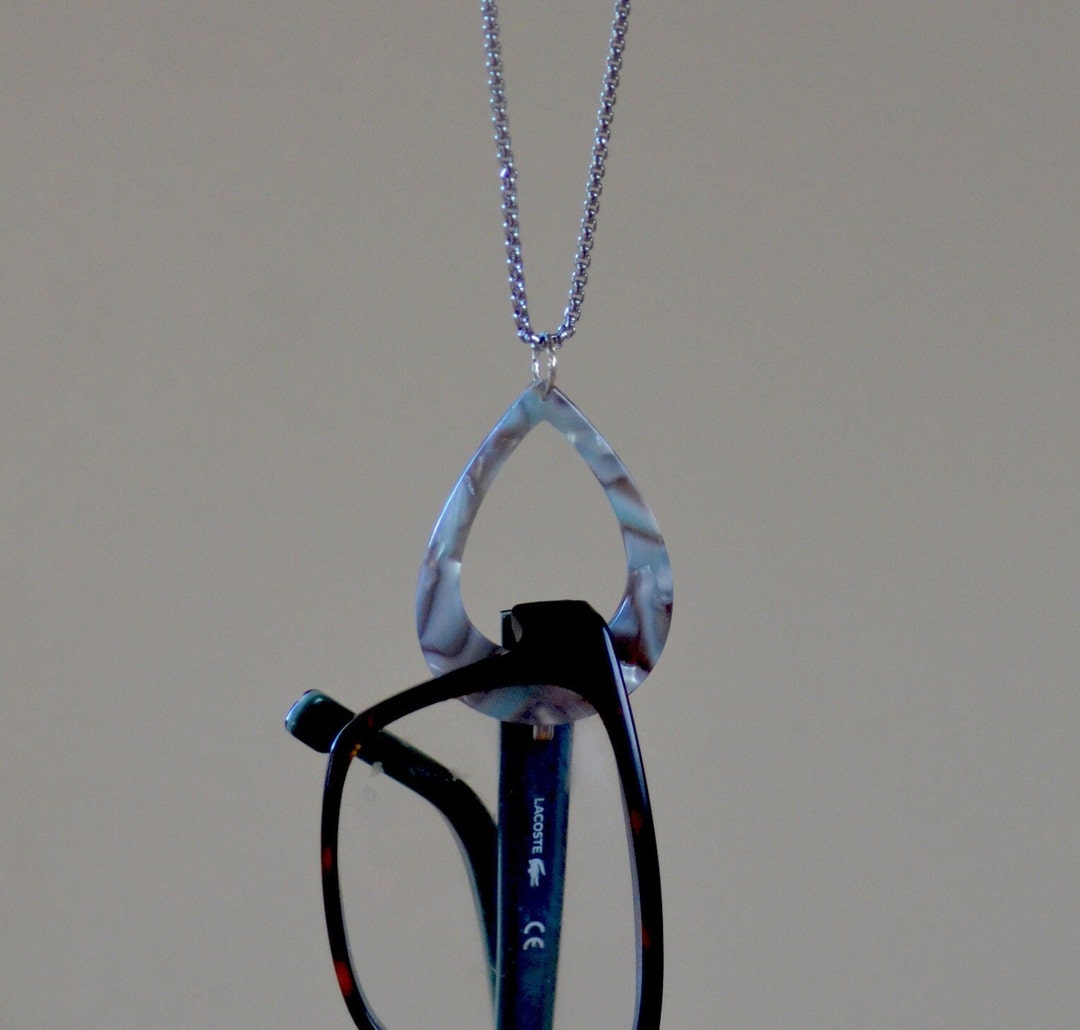 Eyeglass Lanyard With Blue Loop Pendant. Eyeglass Necklace Holder on ...
